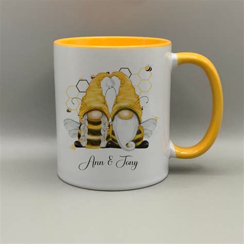 Bee Gonks Mug Bee Gonk Couple Bee Gonk Same Sex Or Hetro Couple Mug Valentine Bee Gonk