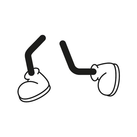 Premium Vector Cartoon Vector Walking Feet In Trainers Or Sneakers On