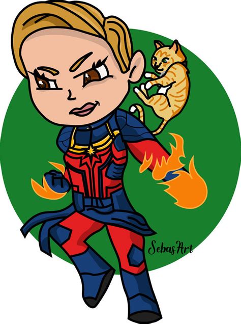 Captain Marvel Chibi By Que Miras93 On Deviantart