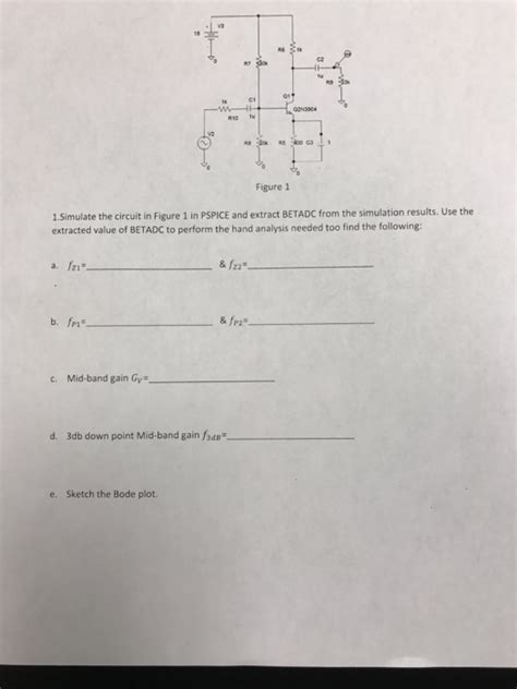 simulate the circuit in figure 1 in pspice and