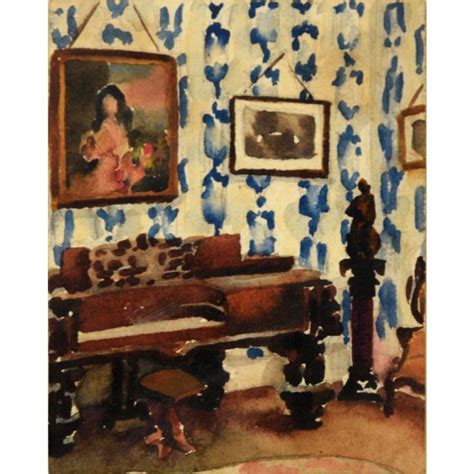 Pair Of Interior Scenes Of A Victorian Home Watercolor On Heavy Paper