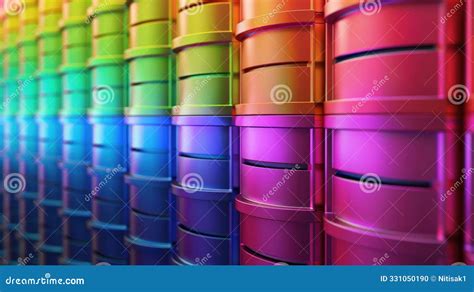 Illustration Of A Database Management Icon In 3d With A Vibrant Color