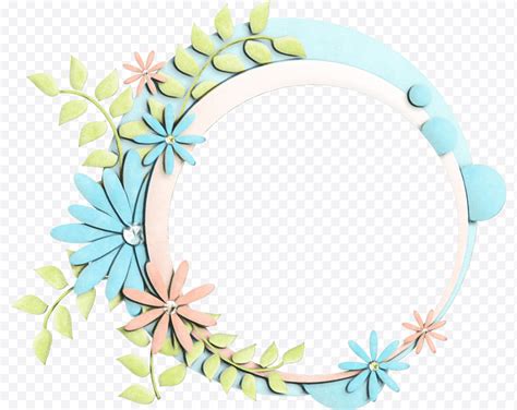 إطار إطار دائري ، إطارات ، تصميم زهور ، زهرة ، إطار زهرة ، رسم ، أكوا