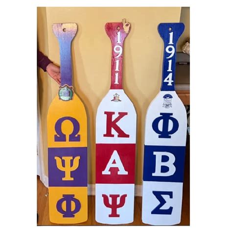 Large Greek Padlle Alpha Kappa Alpha Delta Sigma Paddles Handmade Greek