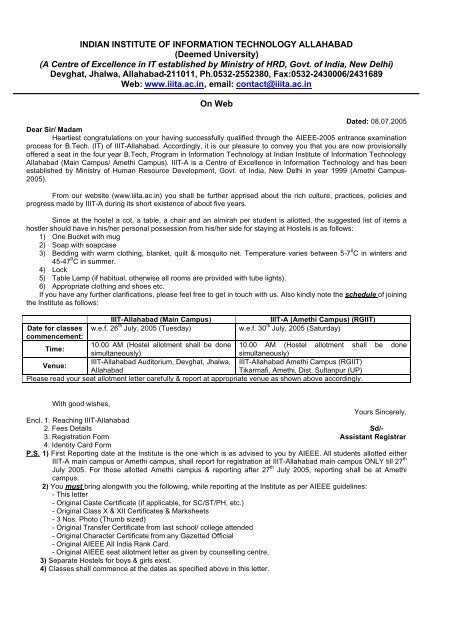 Deemed Indian Institute Of Information Technology Allahabad