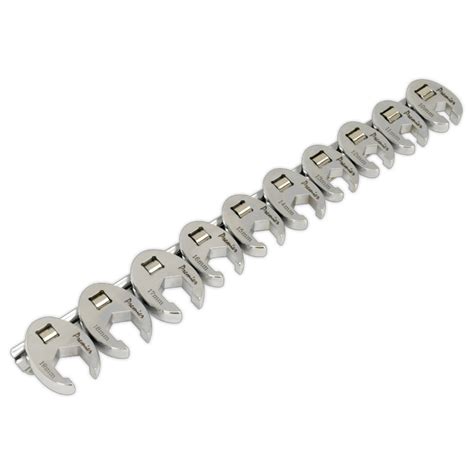 Shop Sealey Crows Foot Spanner Set10 Piece 3 8 Square Drive Metric