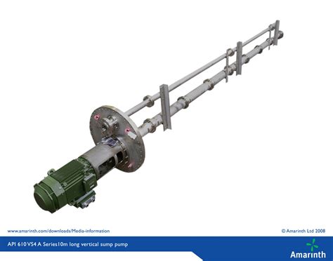 API 610 VS4 A Series 10m Long Vertical Sump Pump Amarinth Pumps UK