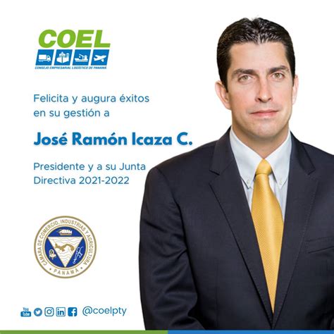 José Ramón Icaza C Presidente electo de la Cámara de Comercio de Panamá COEL