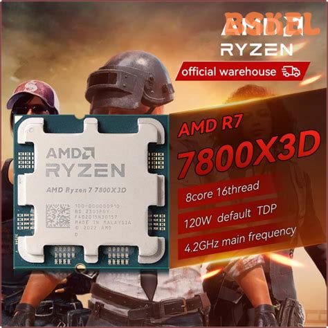 Pqavb Amd Ryzen 7 7800x 3d ใหม่เอี่ยม Cpu ประมวลผลการเล่นเกม Amd