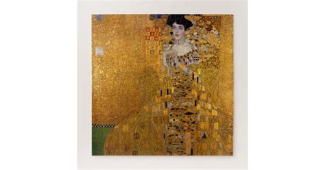 Portrait Of Adele Bloch Bauer I By Gustav Klimt Jigsaw Puzzle Zazzle