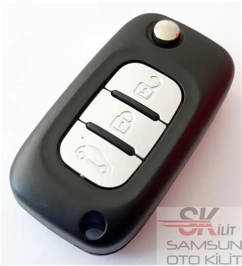 Renault Megane 3 Fluence Anahtar Kabı Kumanda Kabı Metal Logolu