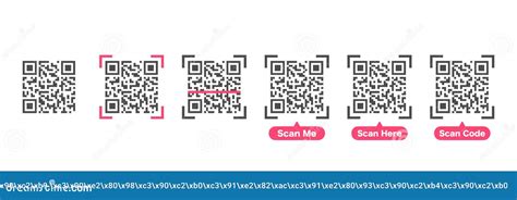 Collection Scan Me Template Of Qr Code Various Frame For Qr Code Vector