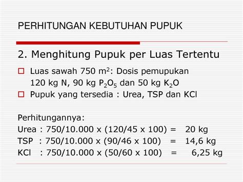 Kumpulan Cara Menghitung Kebutuhan Pupuk Per Tanaman Terbaru Inilah Contoh Soal Sekolah Otosection