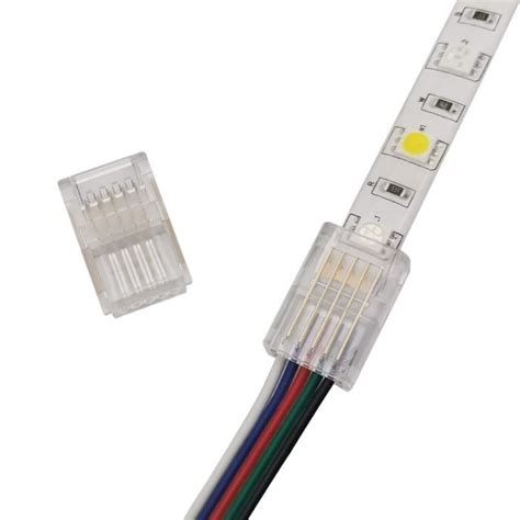 6 Pin 12mm Rgb Cct Connectors For Rgbw Led Strips To Wire Connection