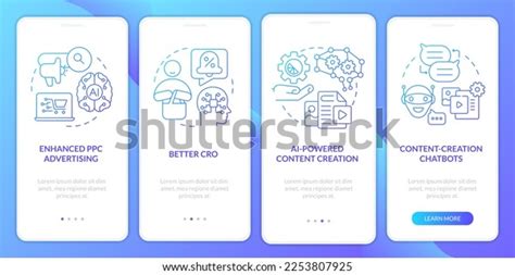 Ai Algorithm Marketing Blue Gradient Onboarding Stock Vector Royalty Ai Algorithm Marketing Blue Gradient Onboarding Stock Vector Royalty