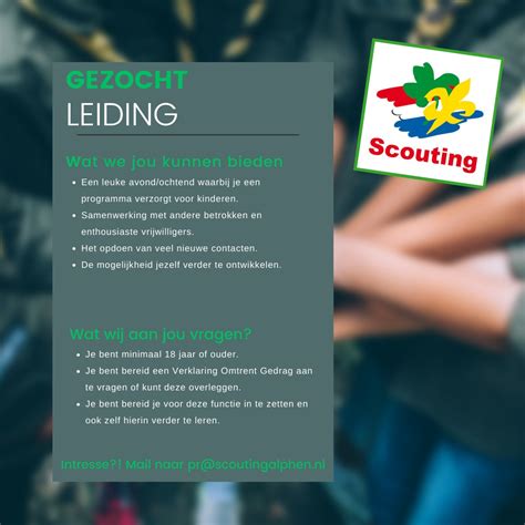 Scouting Alphen Aan Den Rijn Lidmaatschap Vrijwilliger Worden