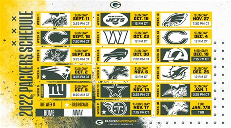 Printable Packers Schedule Pdf