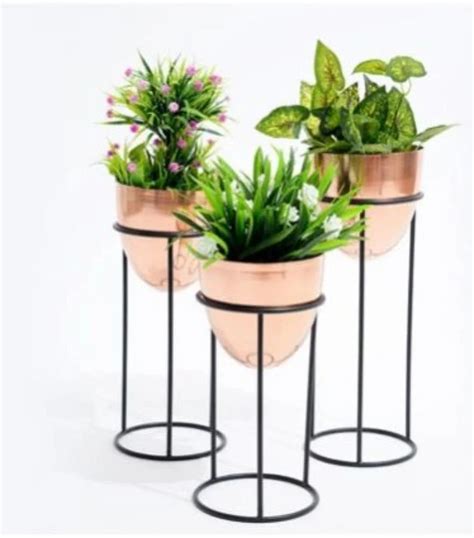 Oval Golden Brass Planter Stand Set For Decoration At Rs 1850unit In