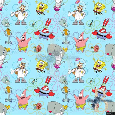 Spongebob Seamless Pattern Etsy