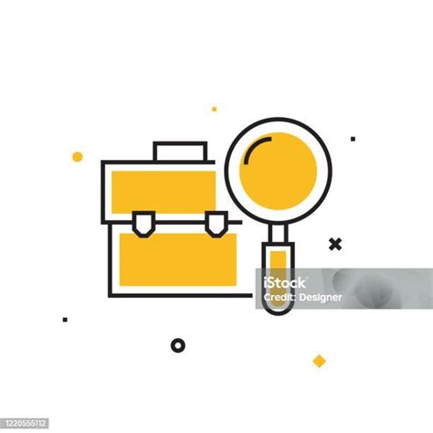 Icône De Ligne De Recherche Demploi Illustration De Symbole De Vecteur