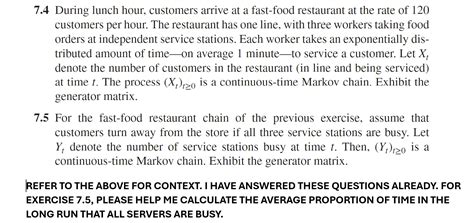 Solved Please Only Answer The Bolded Question For Exercise