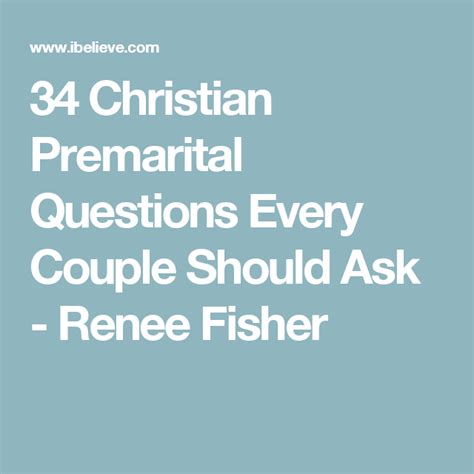 Essential Premarital Questions For Christian Couples
