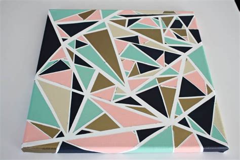 Geometric Canvas Diy Mama
