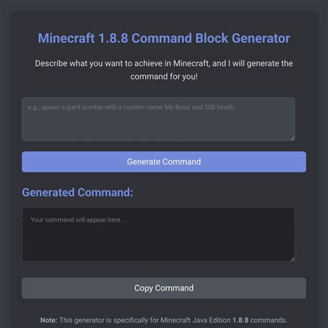 Minecraft Command Generator 1 12 2