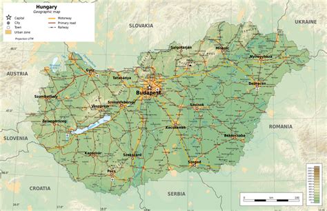 Carte Physique De La Hongrie