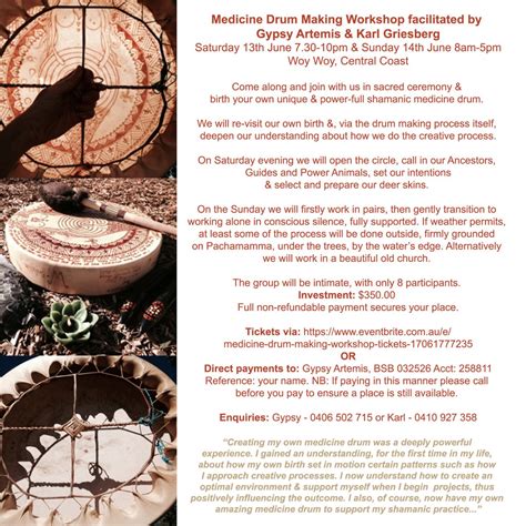 Medicine Drum Making Workshop Sacred Hunger