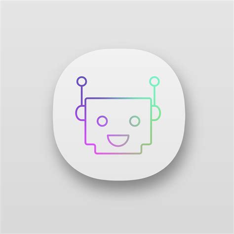 Chatbot App Icon UI UX User Interface Talkbot Modern Robot Square