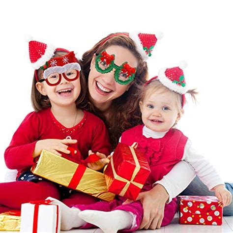 Aneco 9 Pieces Christmas Glitter Party Glasses Christmas Decoration