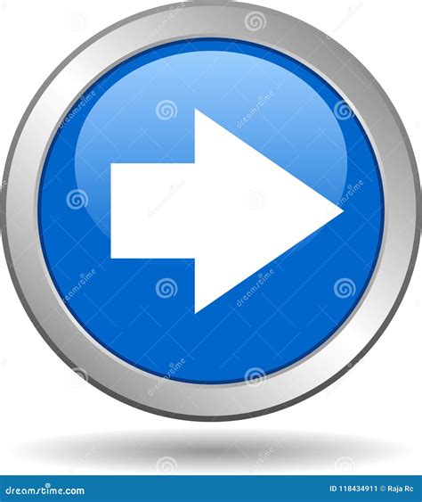 Next Page Web Button Blue Stock Vector Illustration Of Cursor