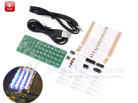 Asd 84 Audio Spectrum Display 8x4 Diy Kit Music Level Indicator Voice