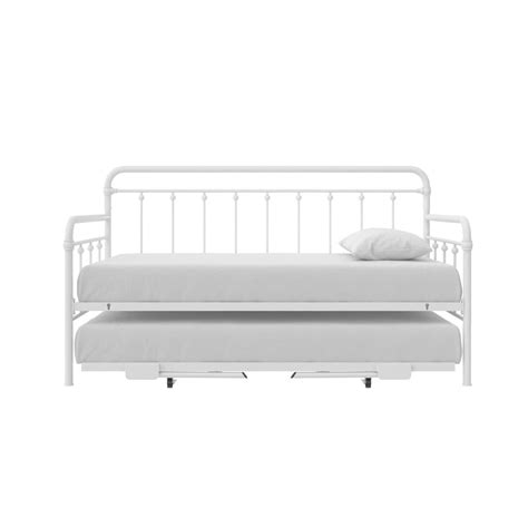 Locky Metal Daybed With Pop Up Trundle Bed Realrooms