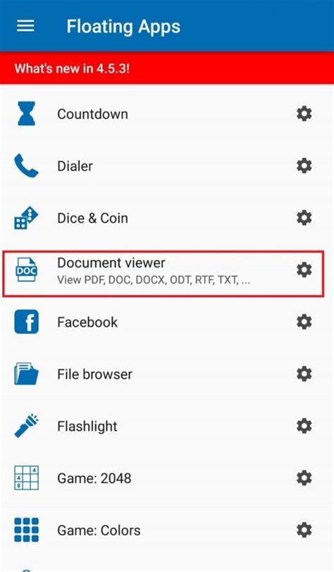 Floating Document Viewer Floating Apps