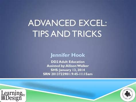 PPT Advanced Excel Tips And Tricks PowerPoint Presentation Free Download ID