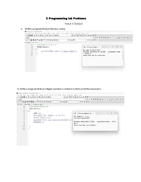 C Programming Lab Report Recursion Exercises And Solutions Studocu