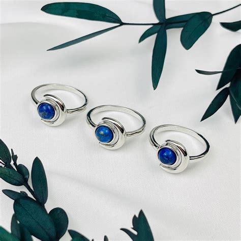 Купить Кольцо регулируемое с Лазуритом артикул 107342 | Радуга Самоцветов.