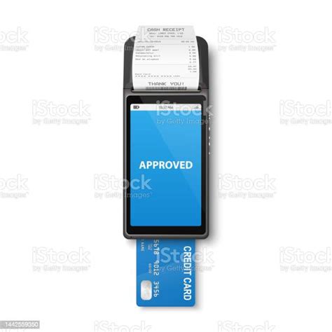 벡터 3d Nfc 지불 기계 신용 카드 영수증 격리 승인된 결제 상태 와이파이 무선 결제 Pos 단말기 기계 설계 템플릿 은행 비접촉식 단말기 모형 탑 뷰 3차원 형태에