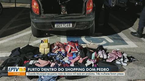 Três mulheres são presas após furto em lojas do Parque D Pedro