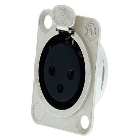 Conector Xlr 3 Hembra De Montaje En Chasis Omega Store