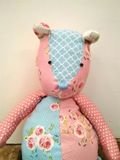 Teddy Bear Sewing Pattern Patchwork Or In One Fabric Etsy