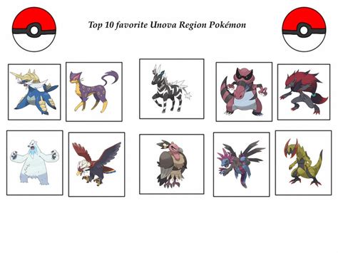 My Top 10 Favorite Unova Region Pokemon By Ajolley785727 On Deviantart