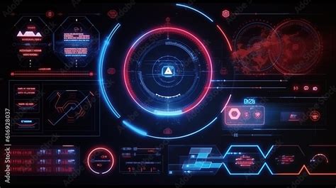 Abstract User Interface Technology Technology Background Digital Data Futuristic Concept Hud