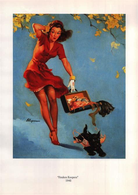 Gil Elvgren Created This Gorgeous Pin Up Titled Finders Keepers A Cute