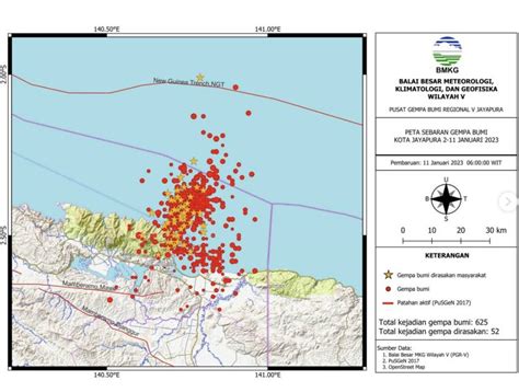 BMKG Mencatat Terjadi Kali Gempa Susulan Di Jayapura