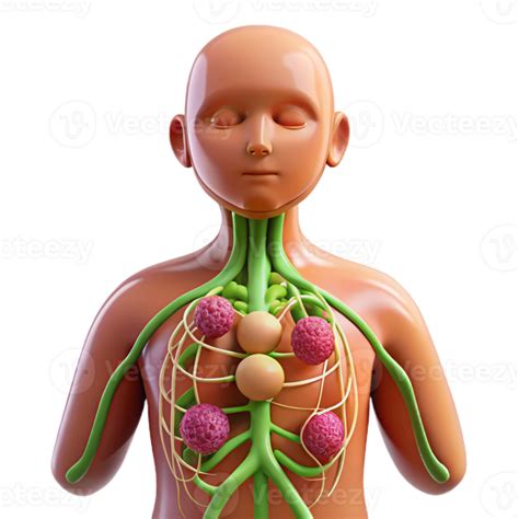 Isometric Illustration Of Lymphatic System 55387874 Png