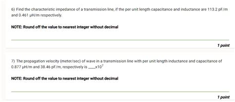 Find The Characteristic Impedance Of A Transmission Line And The Propagation Delay Find The