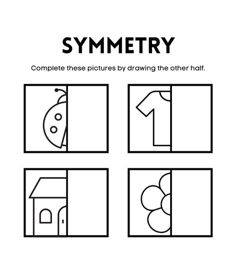 Line Of Symmetry Worksheet Symmetry Math Geometry Symmetrica